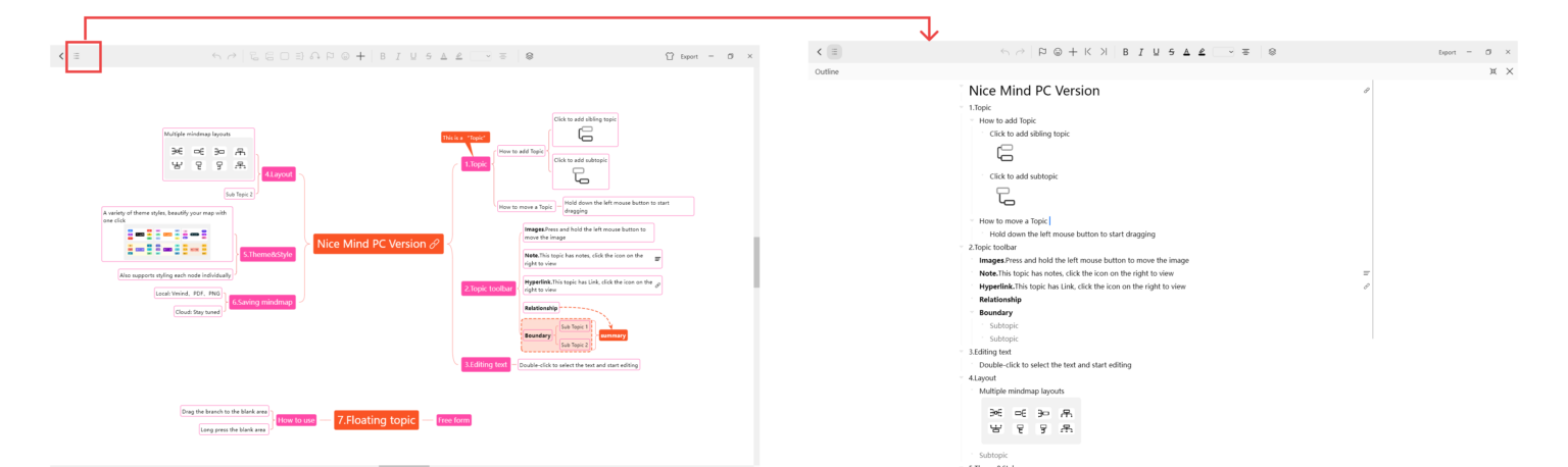 Outline mode – Nice Mind